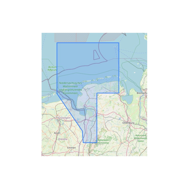 Carte NV CHARTS Ostfriesland - DE 13 - Borkum bis Helgoland & Ems
