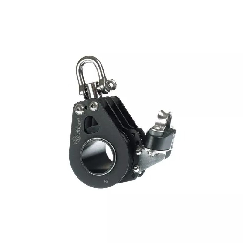 Poulie triple émerillon taquet coinceur réa de 65 mm - WICHARD