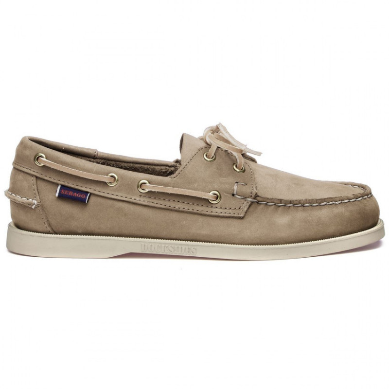 Chaussures bateau homme Docksides portland nubuck beige camel Sebago ...