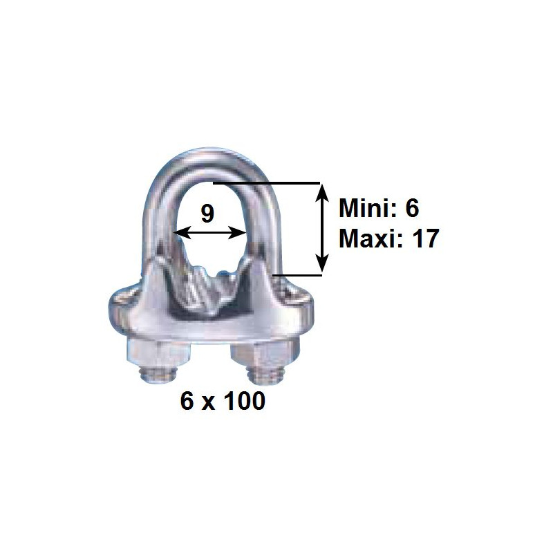Serre-câble inox - WICHARD